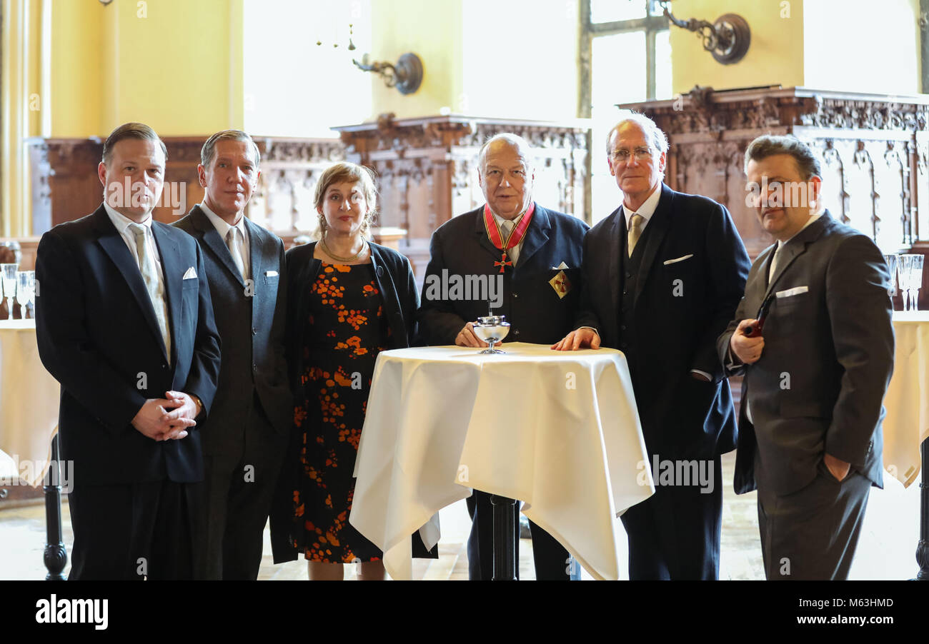 Actors Andre Kloehn (Karl Eggers - Economy Senator; left to right ...