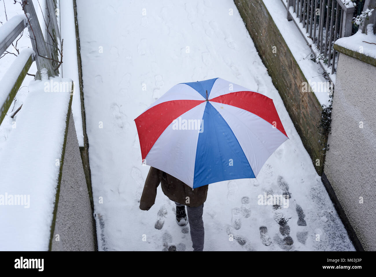 Mansfield, Nottinghamshire, UK: 28th February 2018: severe weather in ...