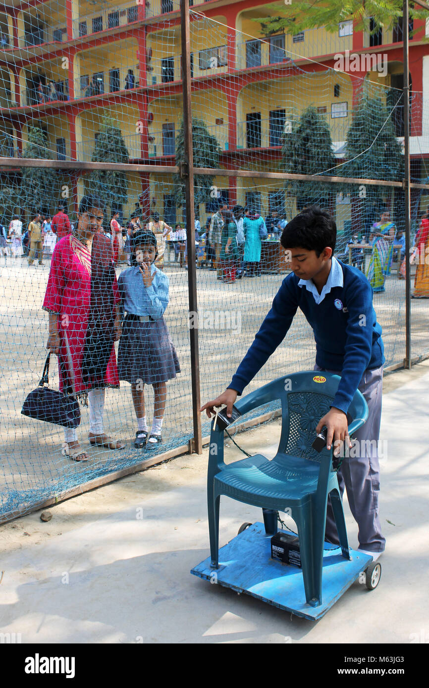 Students showcased their invention model in a science exhibition during ...