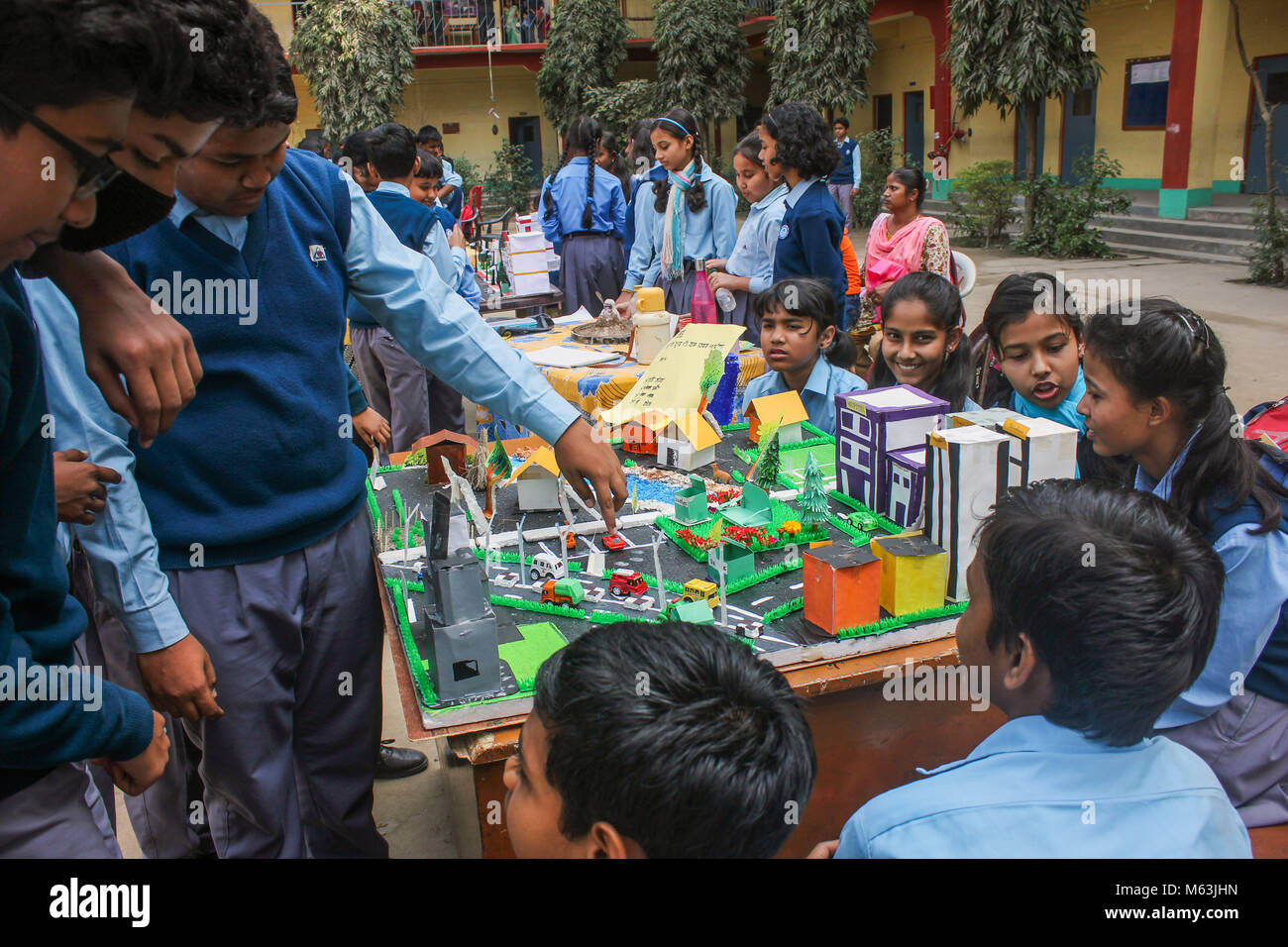 Students showcased their invention model in a science exhibition during ...