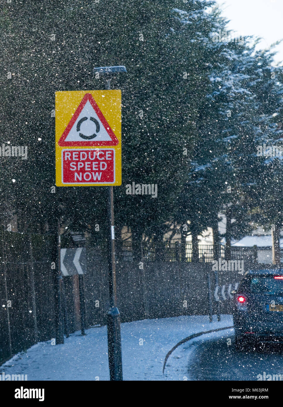 Road Sign Reduce Speed Now High Resolution Stock Photography and Images ...