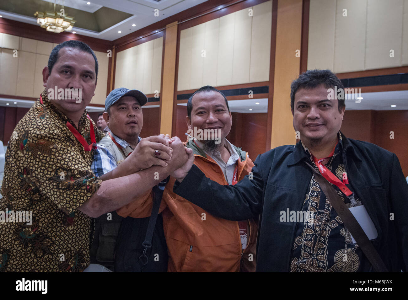 Central Jakarta, Jakarta, Indonesia. 14th Feb, 2013. (Left to Right ...