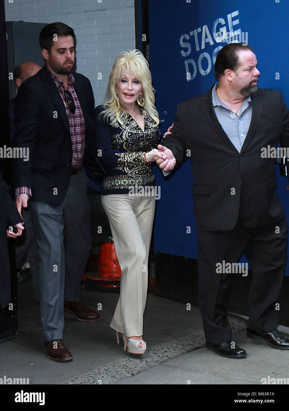 New York, NY, USA. 28th Feb, 2018. Dolly Parton seen leaving Good ...