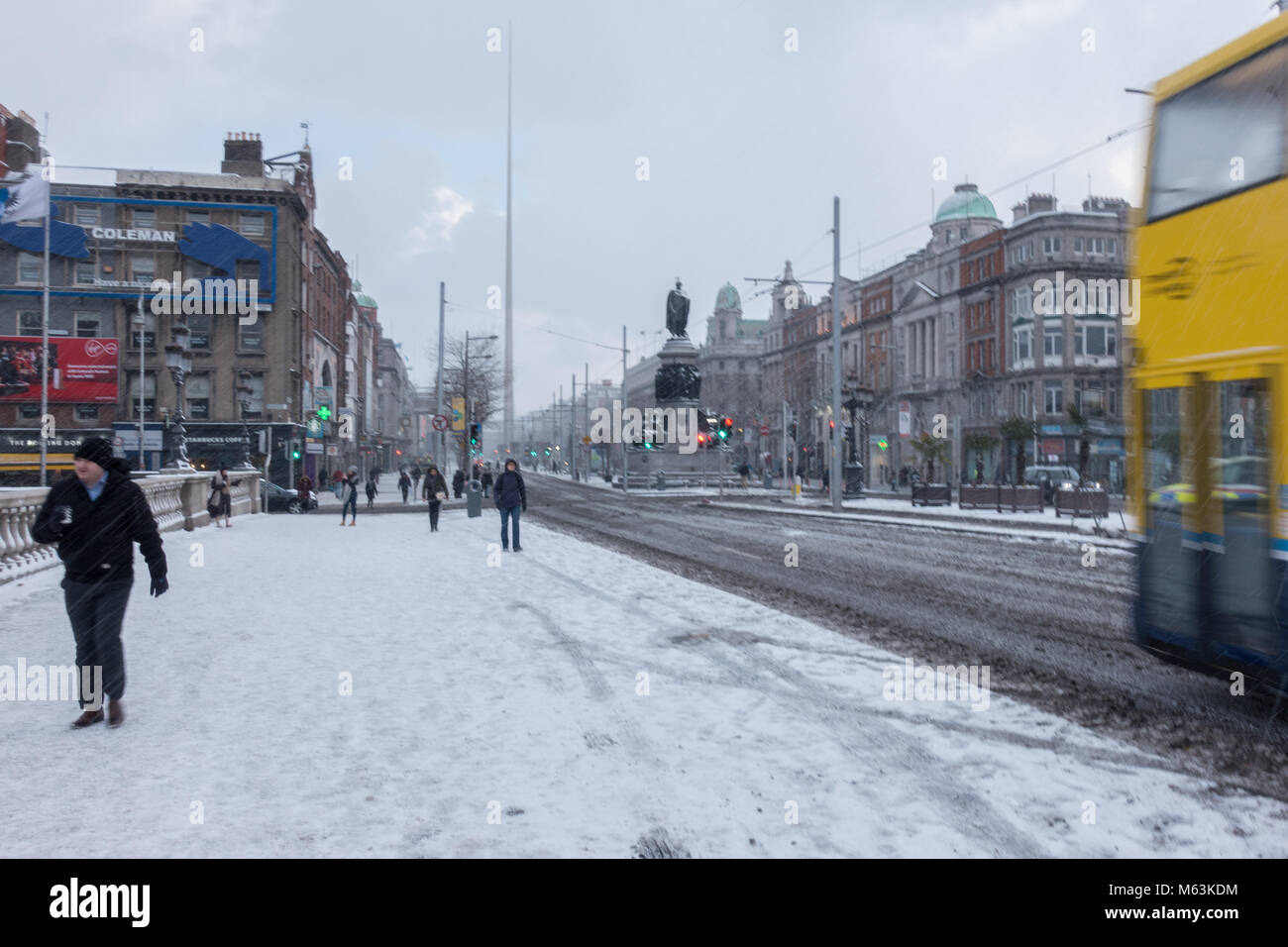 Snow in Dublin City, Winter " Beast from the east" in Ireland 2018 ...