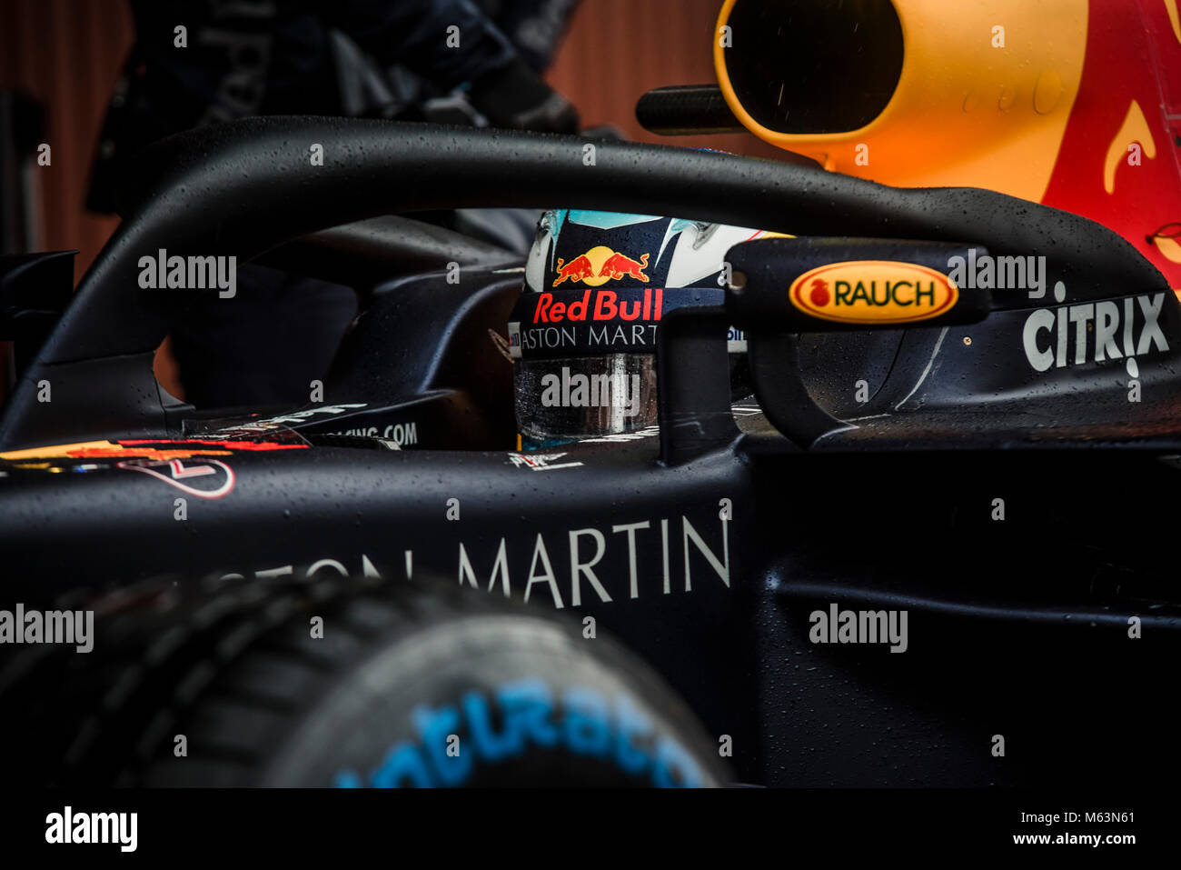 Barcelona, Spain. 28 February, 2018: DANIEL RICCIARDO (AUS) in his Red ...