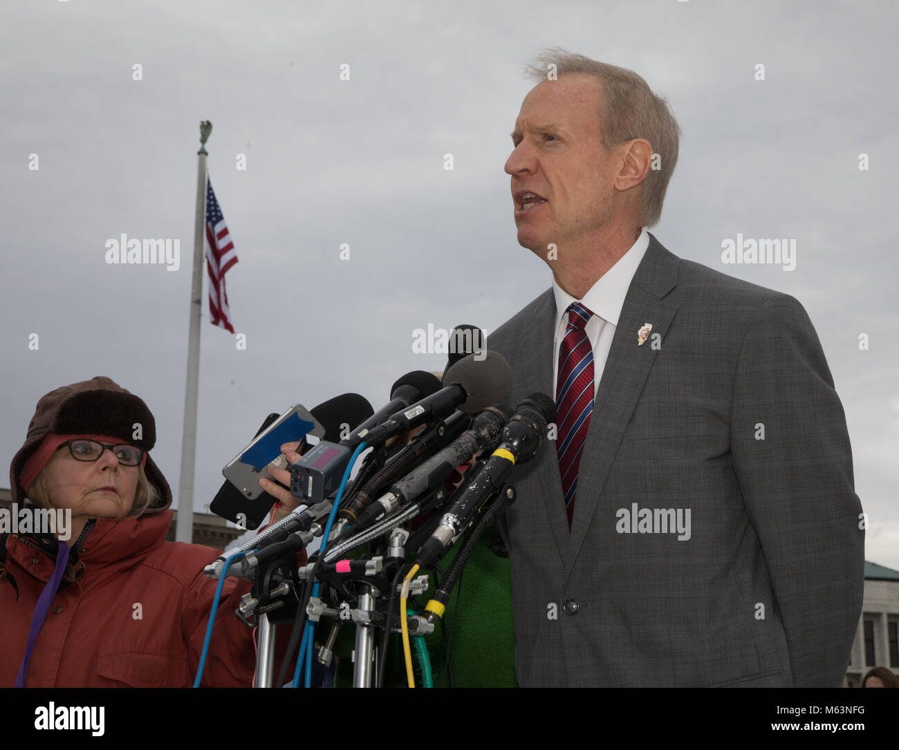 Washington DC, USA. 26th February, 2018. Illinois Governor Bruce Rauner ...