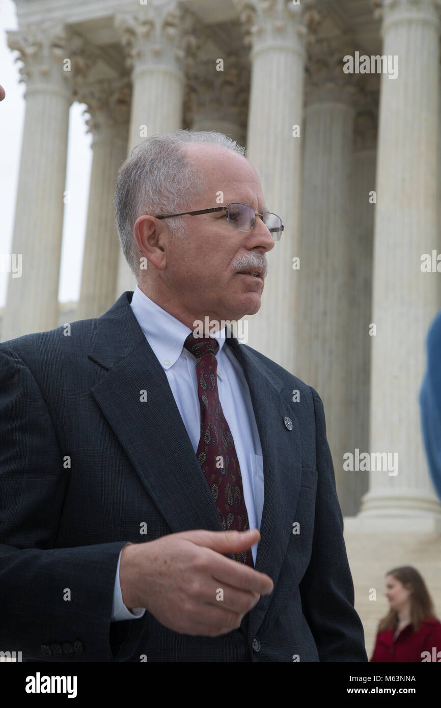 Washington DC, USA. 26th February, 2018. Mark Janus stands in front of ...