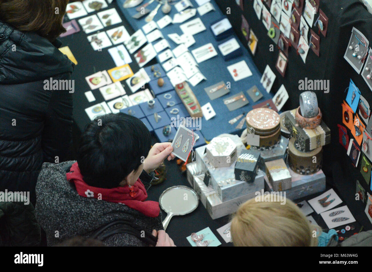 Bucharest, Romania. 28th Feb, 2018. Traditional spring amulets, called ...