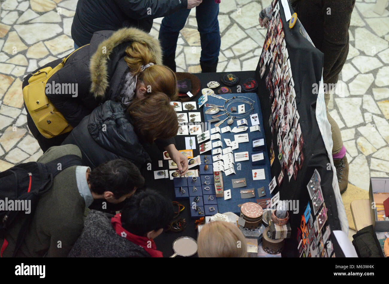 Bucharest, Romania. 28th Feb, 2018. Traditional spring amulets, called ...