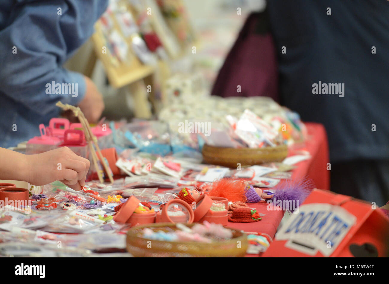 Bucharest, Romania. 28th Feb, 2018. Traditional spring amulets, called ...