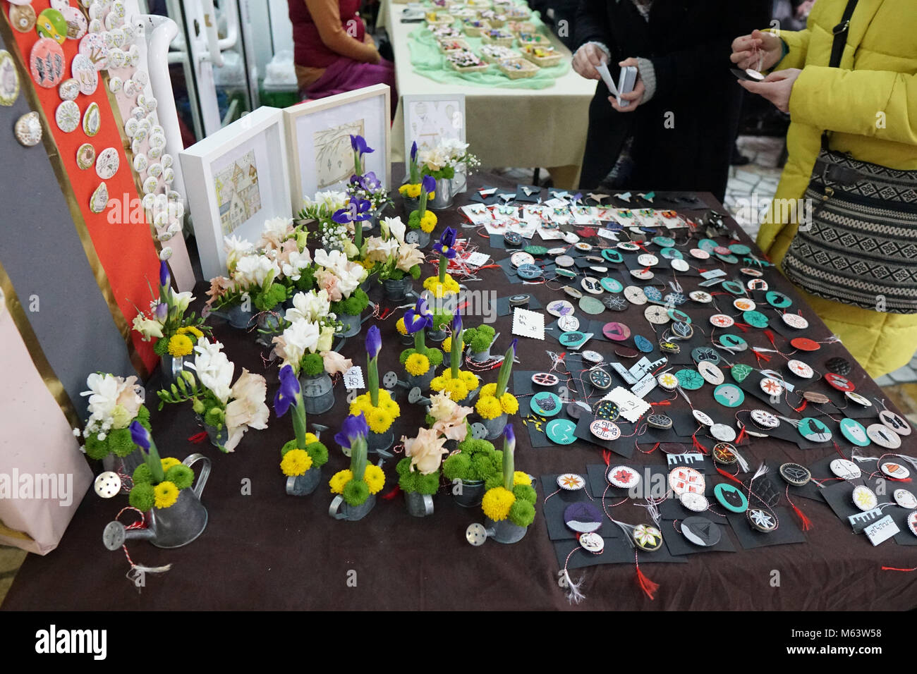 Bucharest, Romania. 28th Feb, 2018. Traditional spring amulets, called ...