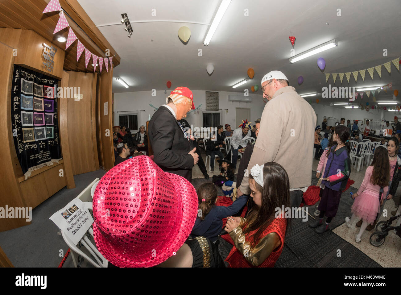 Elkana, Israel. 28th Feb, 2018. Purim holiday celebrations, Elkana ...