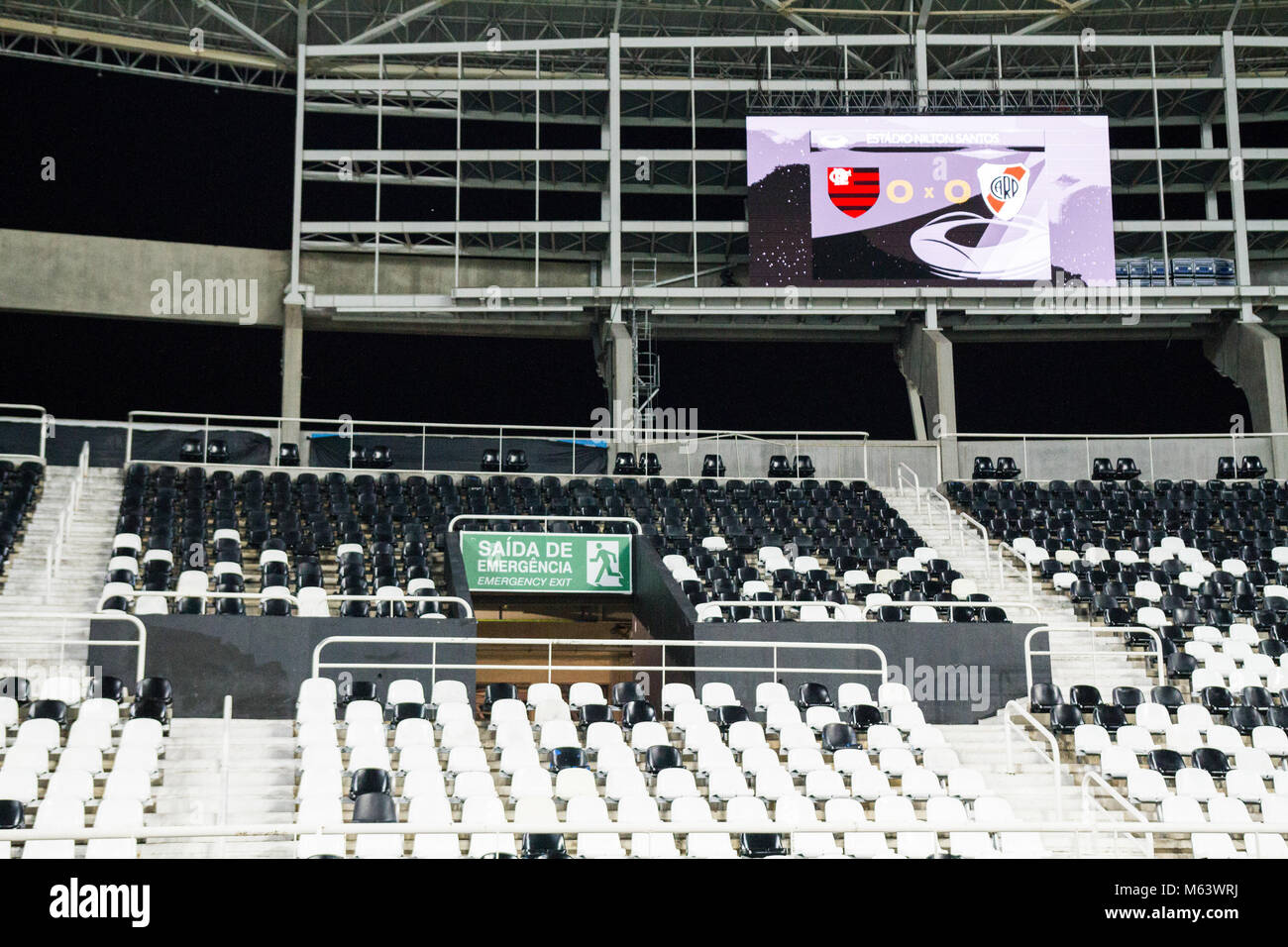 Rio De Janeiro, Brazil. 28th Feb, 2018. Stadium empty to receive the ...