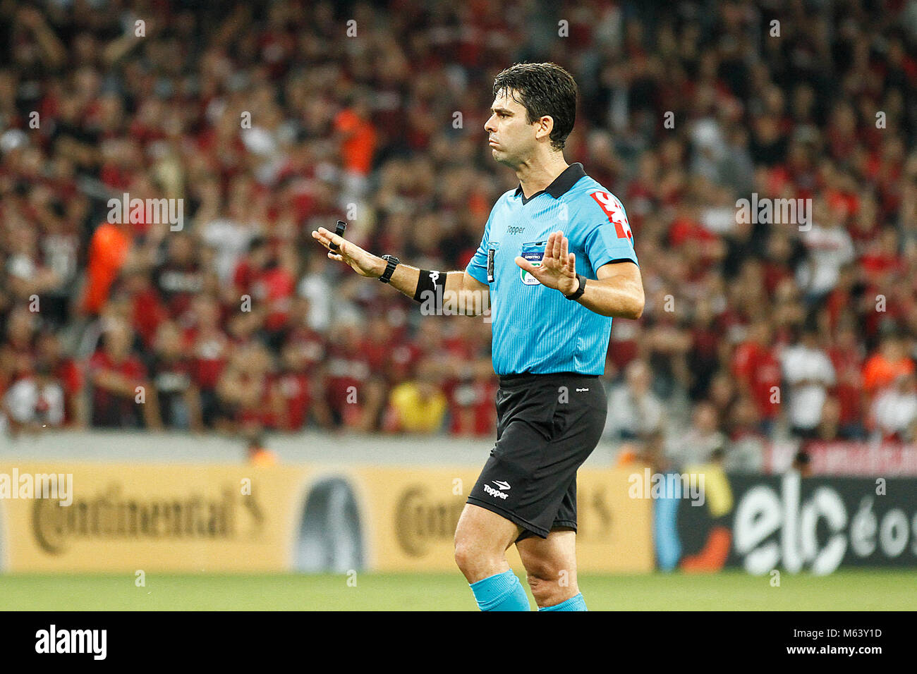 Curitiba, Brazil. 28th Feb, 2018. Referee Flávio Rodrigues de Souza ...
