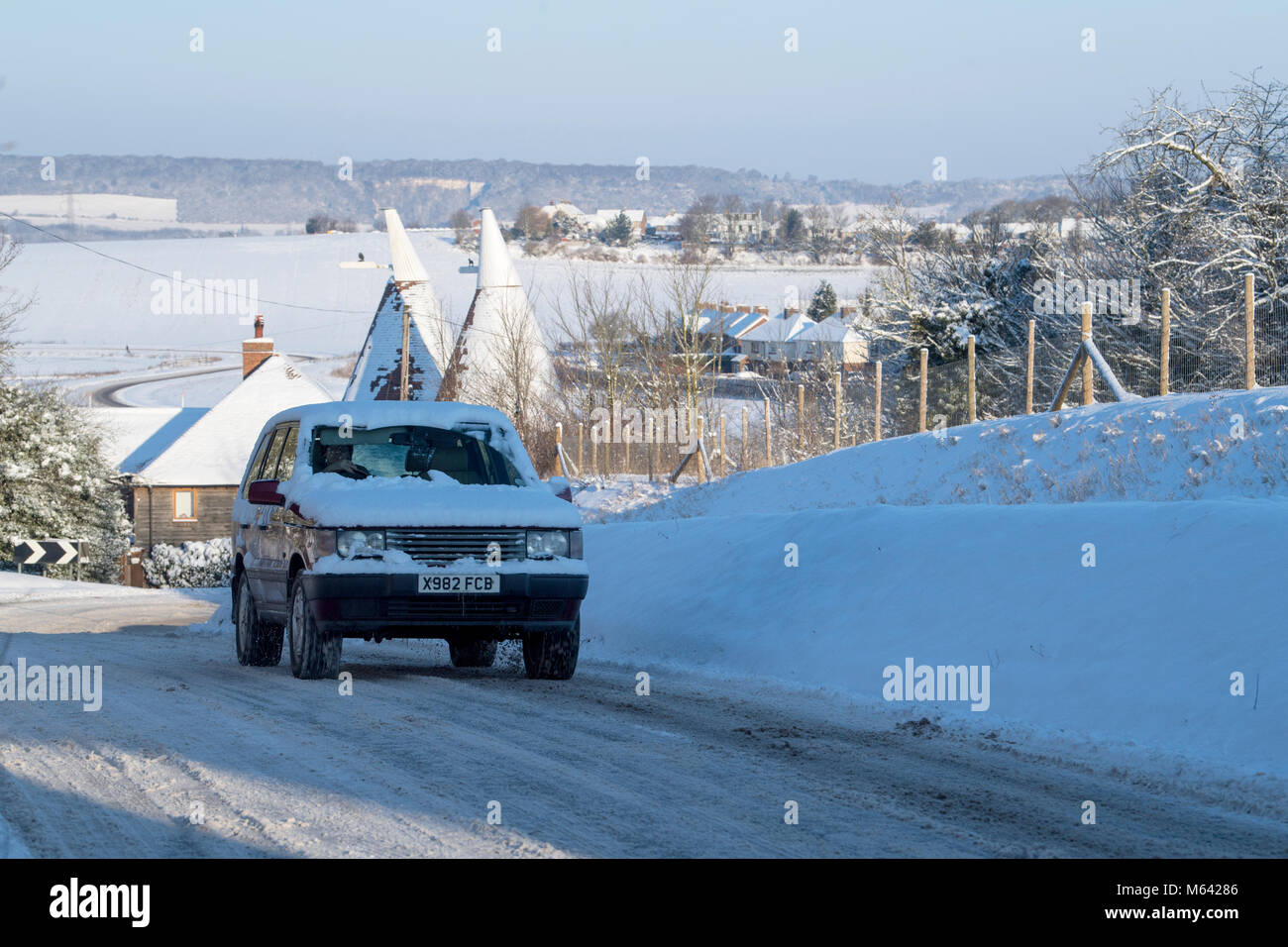 Eccles and Burham, Aylesford, Kent, UK. 28th Feb, 2018. Weather - the ...