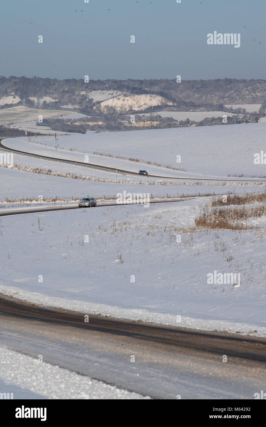 Eccles and Burham, Aylesford, Kent, UK. 28th Feb, 2018. Weather - the ...