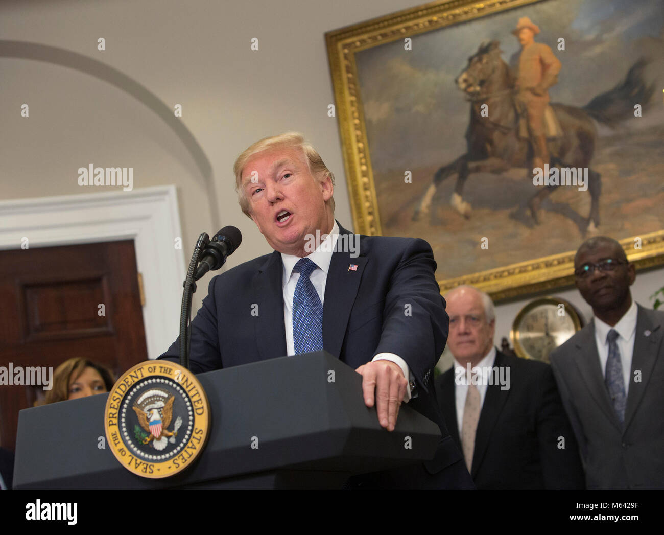 United States President Donald J. Trump introduces Johnny Taylor, Jr ...