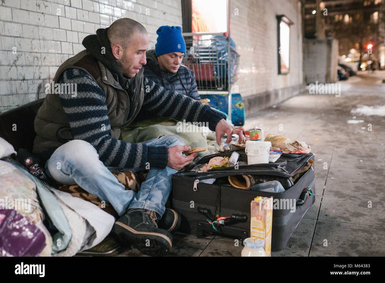 Homeless people sleeping under bridge hi-res stock photography and ...