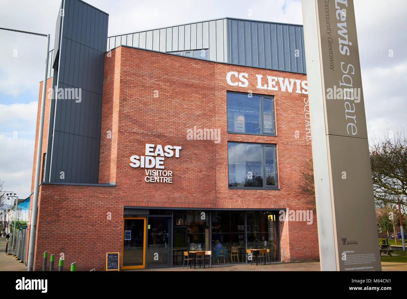 Cs lewis square in belfast hi-res stock photography and images - Alamy