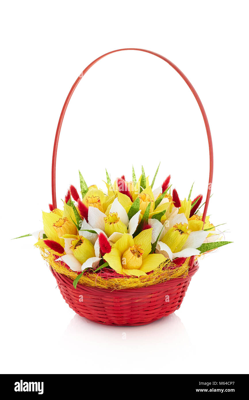 Orange pink flowers pattern Cut Out Stock Images & Pictures - Alamy