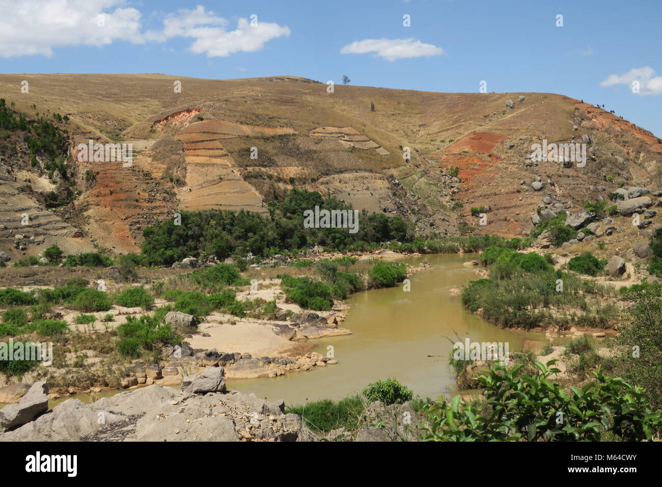 Colorful nature of Madagascar island, fresh countryside of the island ...