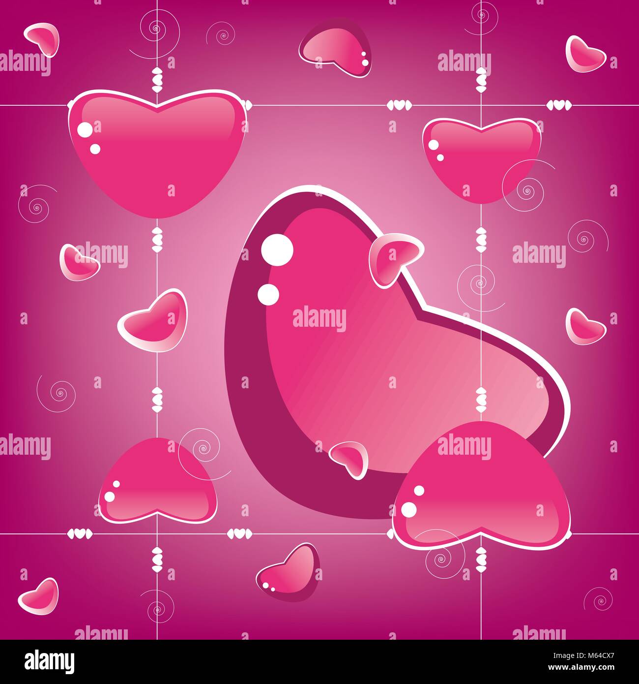 Valentine seamless heart vector Stock Vector Images - Alamy