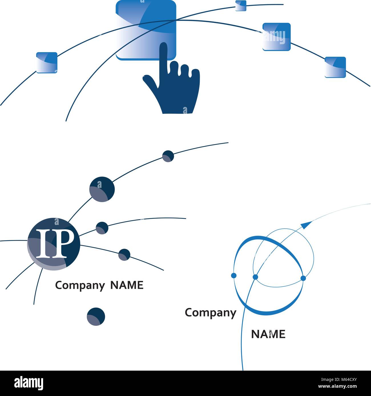 Global communication. Vector Illustration. Set icons Stock Vector Image ...
