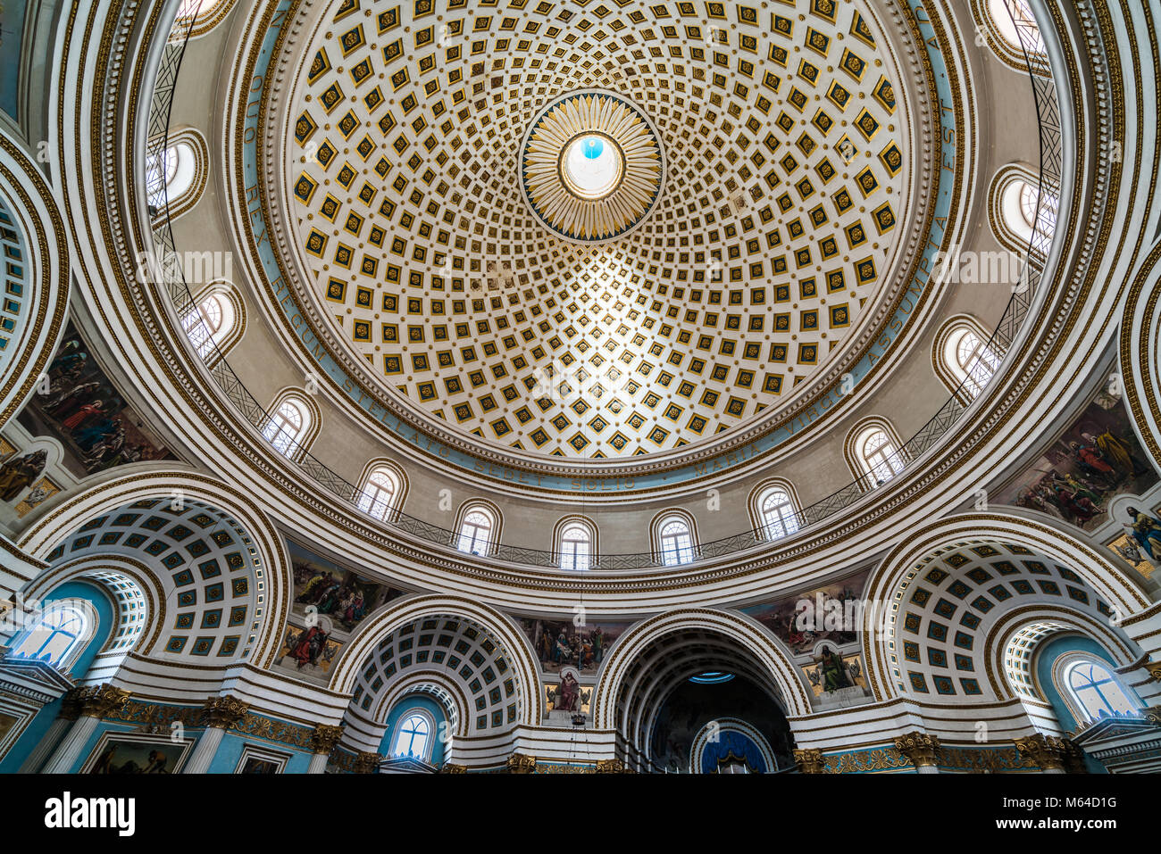 Interior of the Rotunda, Mosta, Malta Stock Photo - Alamy