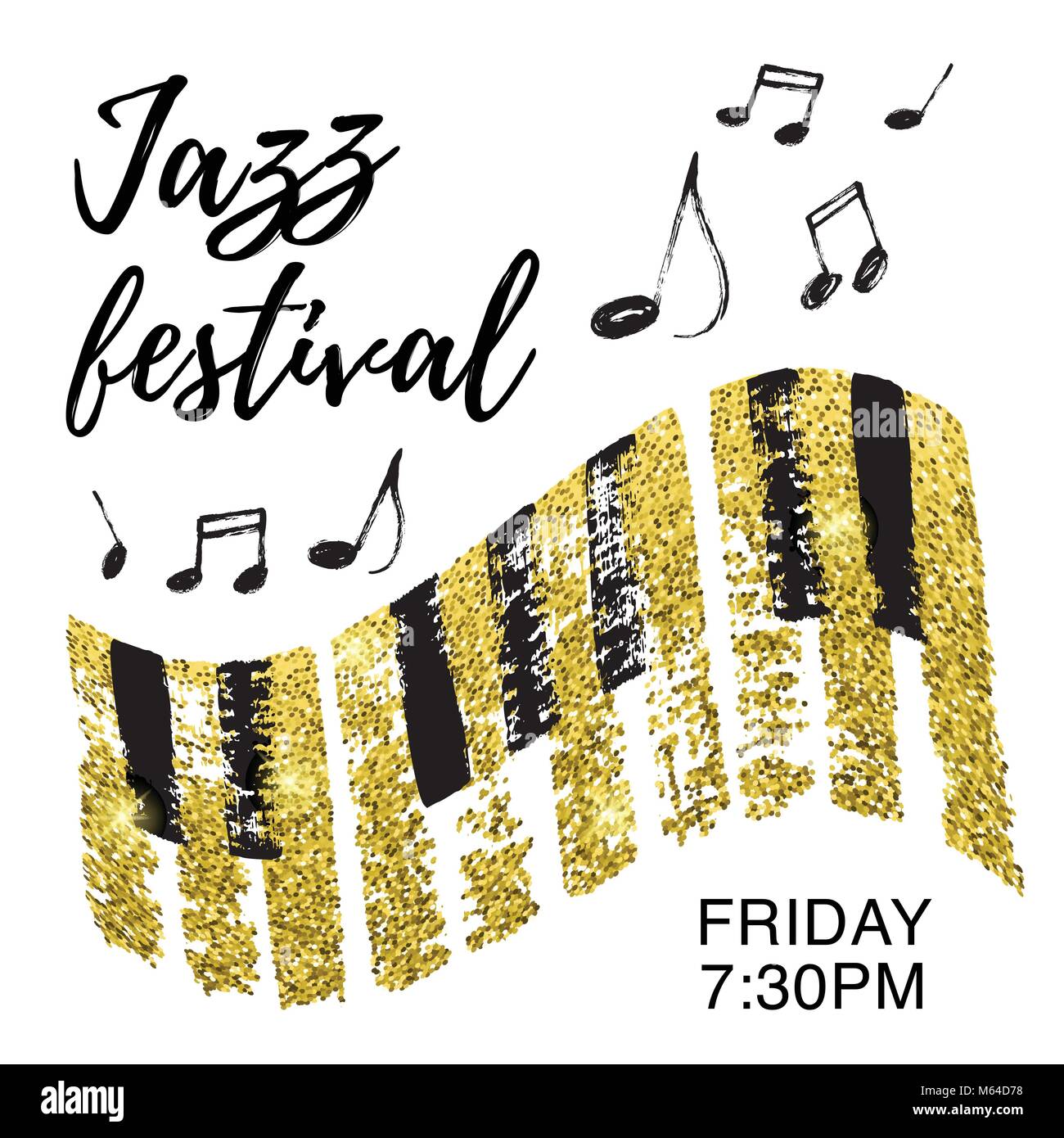 Vector illustration, Jazz festival poster design Stock Vector Image ...