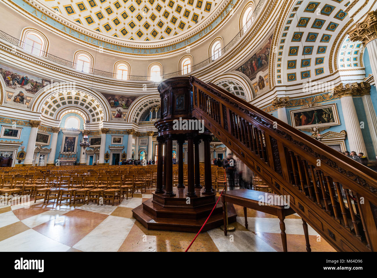 Interior of the Rotunda, Mosta, Malta Stock Photo - Alamy