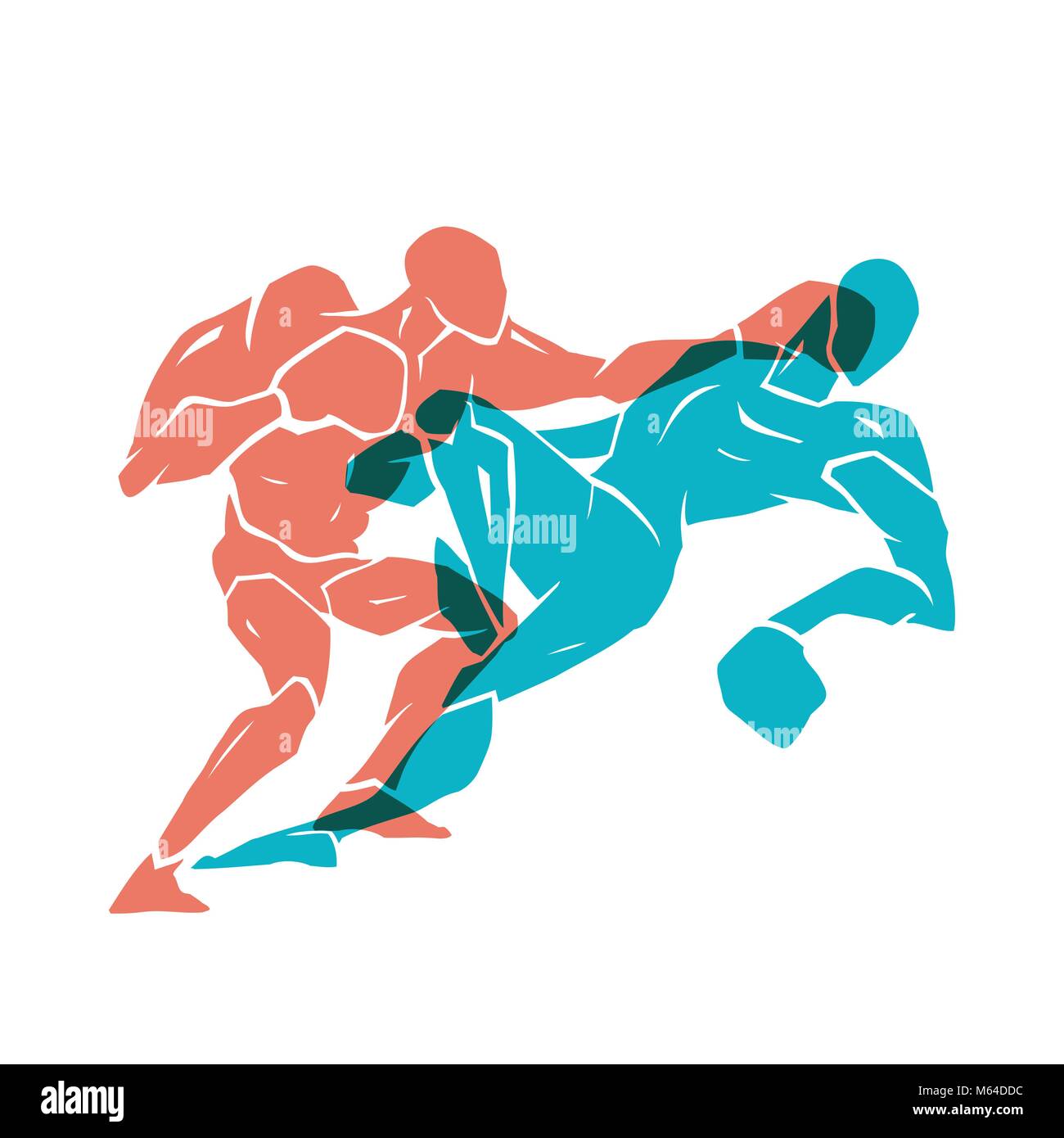 Boxing match. Silhouette of professional boxer Stock Vector Image & Art ...