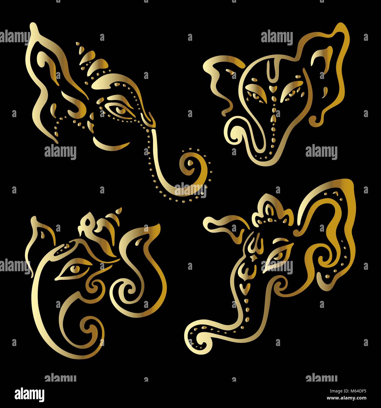 Hindu god ganesha ganesha idol Stock Vector Images - Alamy