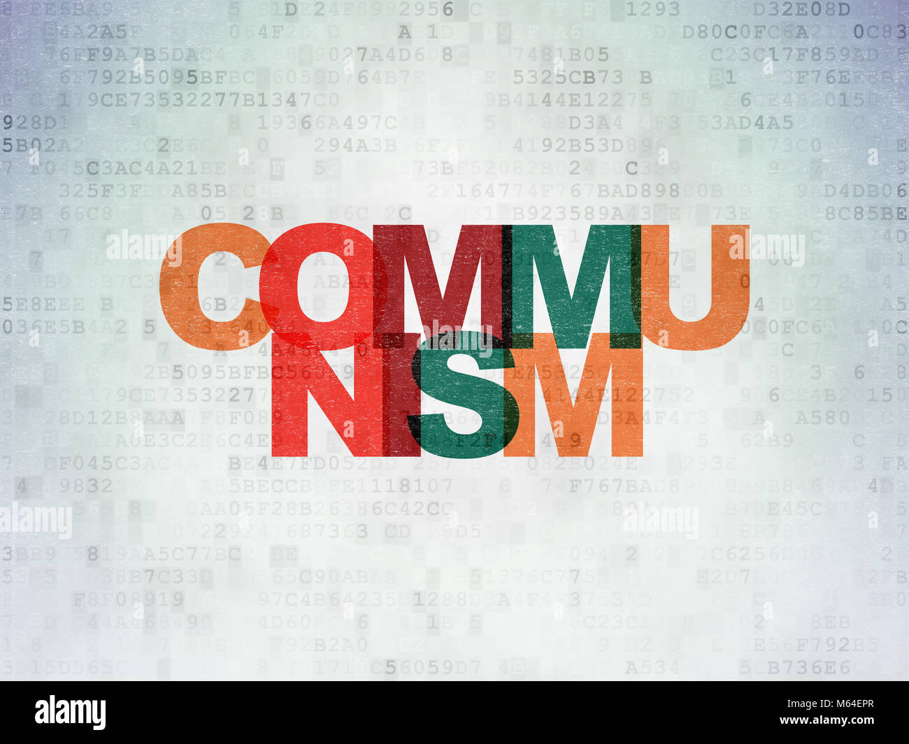 Political concept: Communism on Digital Data Paper background Stock ...