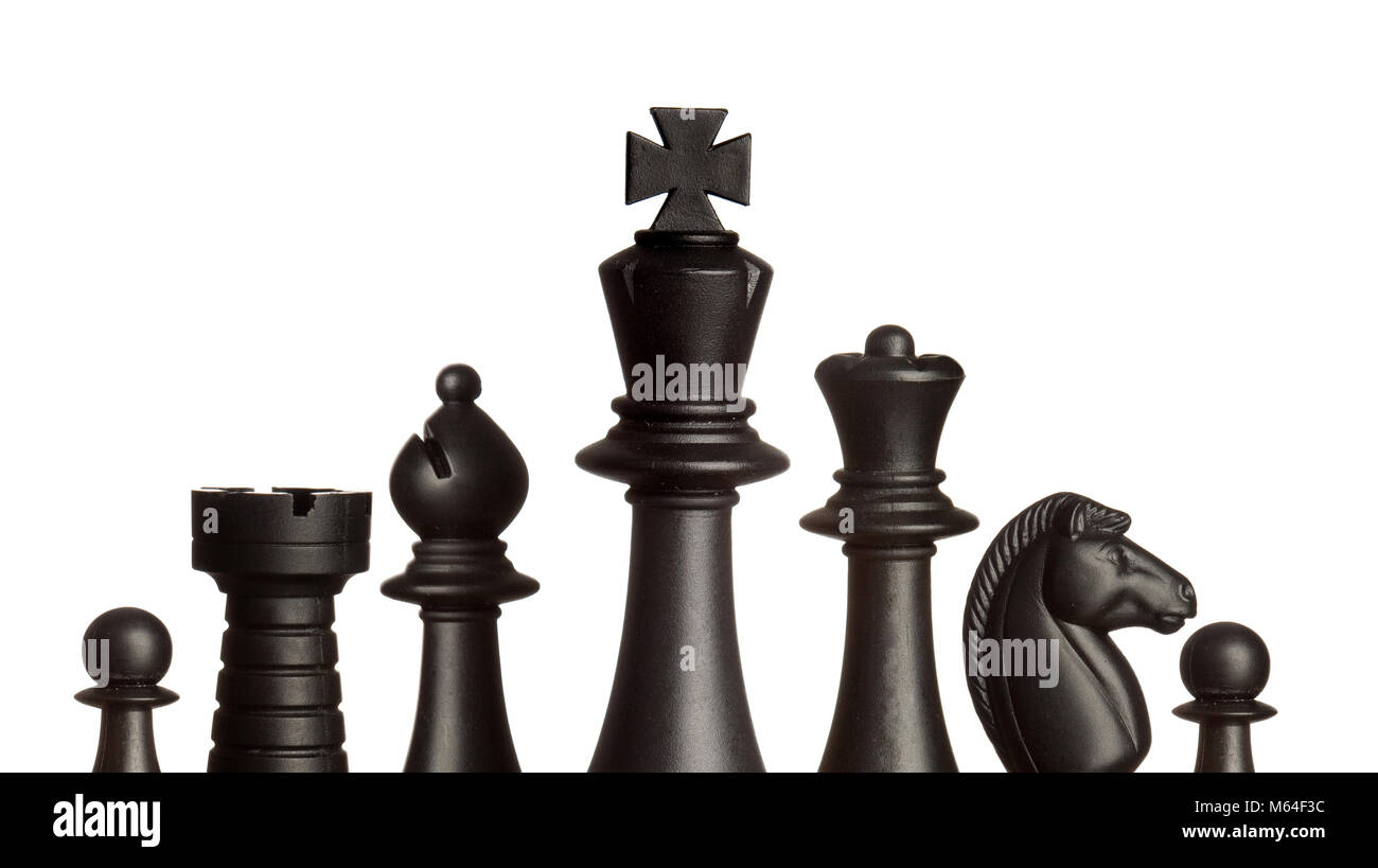 Chess figures isolated on a white background Stock Photo - Alamy