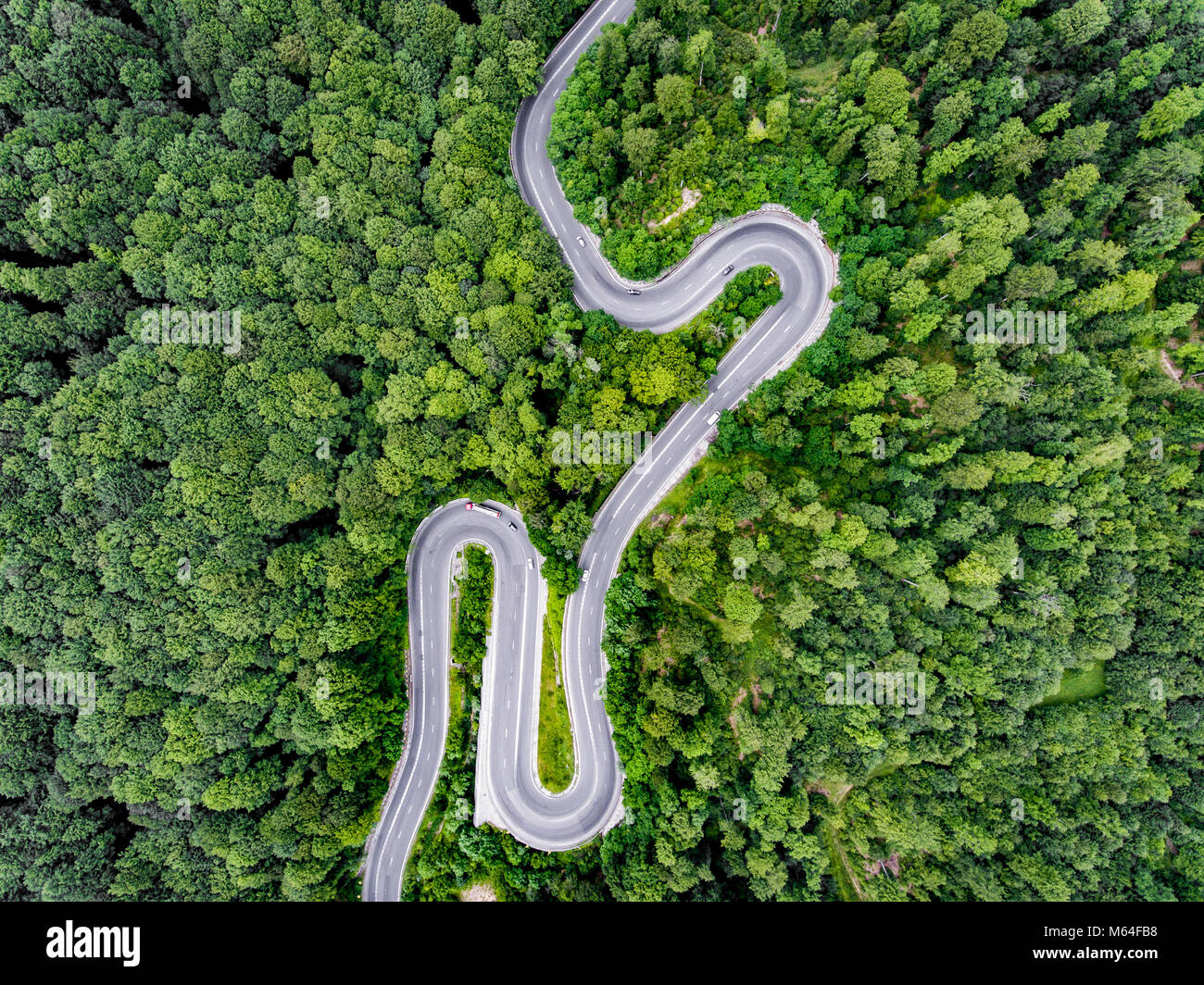 Aerial view of a road Stock Photo - Alamy