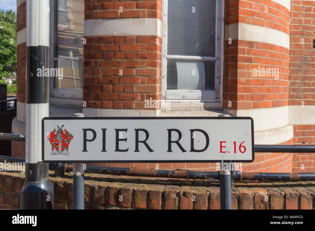 Pier Road sign, North Woolwich, London, UK Stock Photo - Alamy