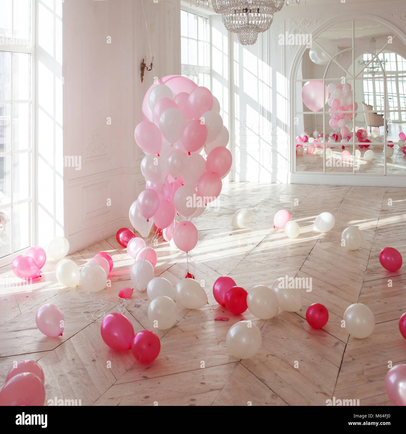 Room Filled With Pink Balloons