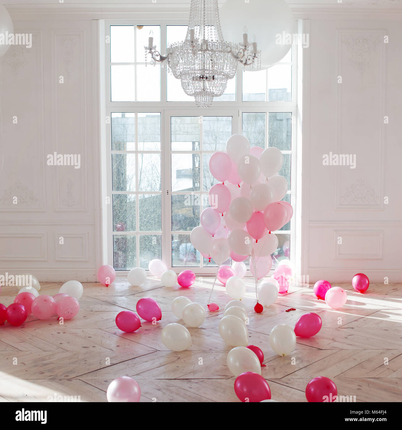 Room Filled With Pink Balloons