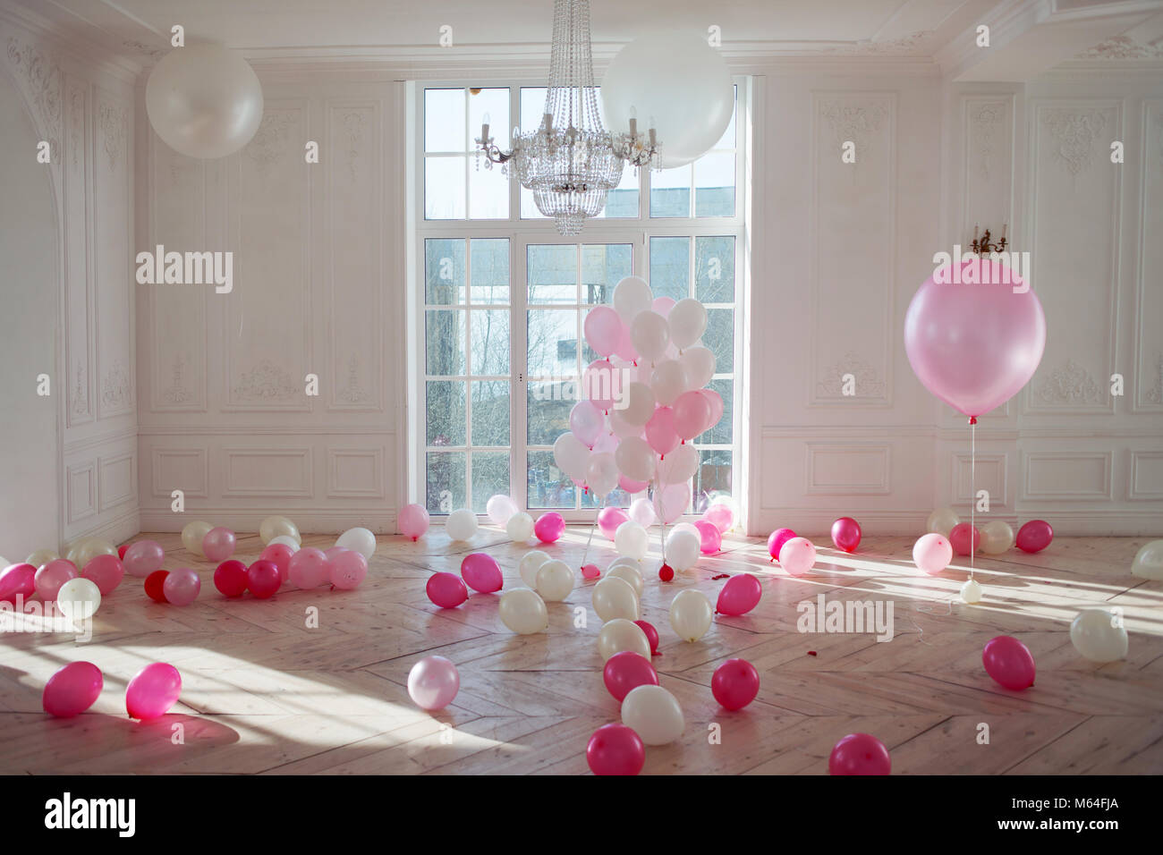 Room Filled With Pink Balloons