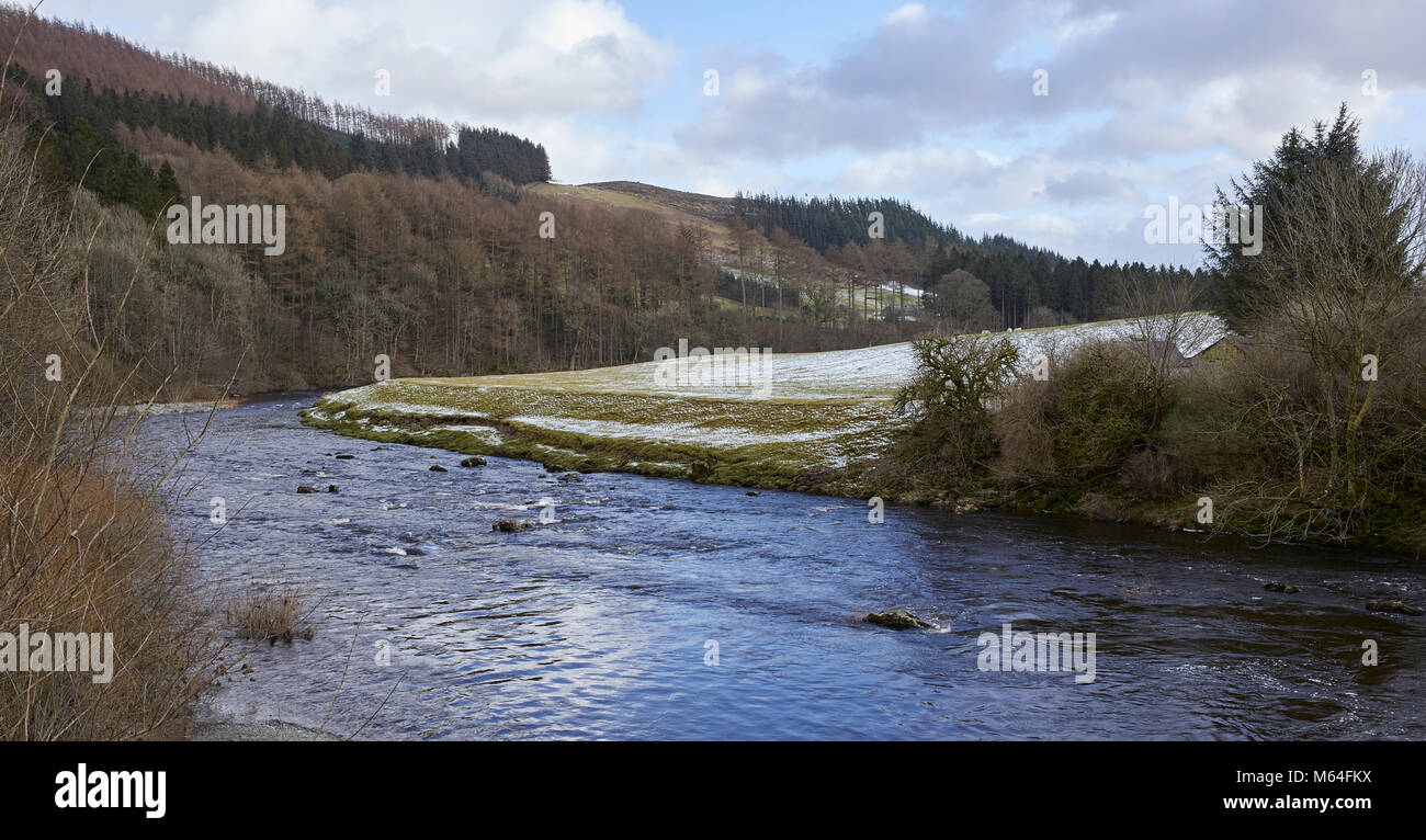 Looking South East across the River Esk towards Westerhall and Cuil ...
