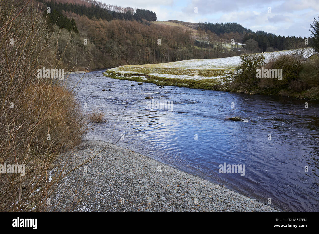Looking South East across the River Esk towards Westerhall and Cuil ...