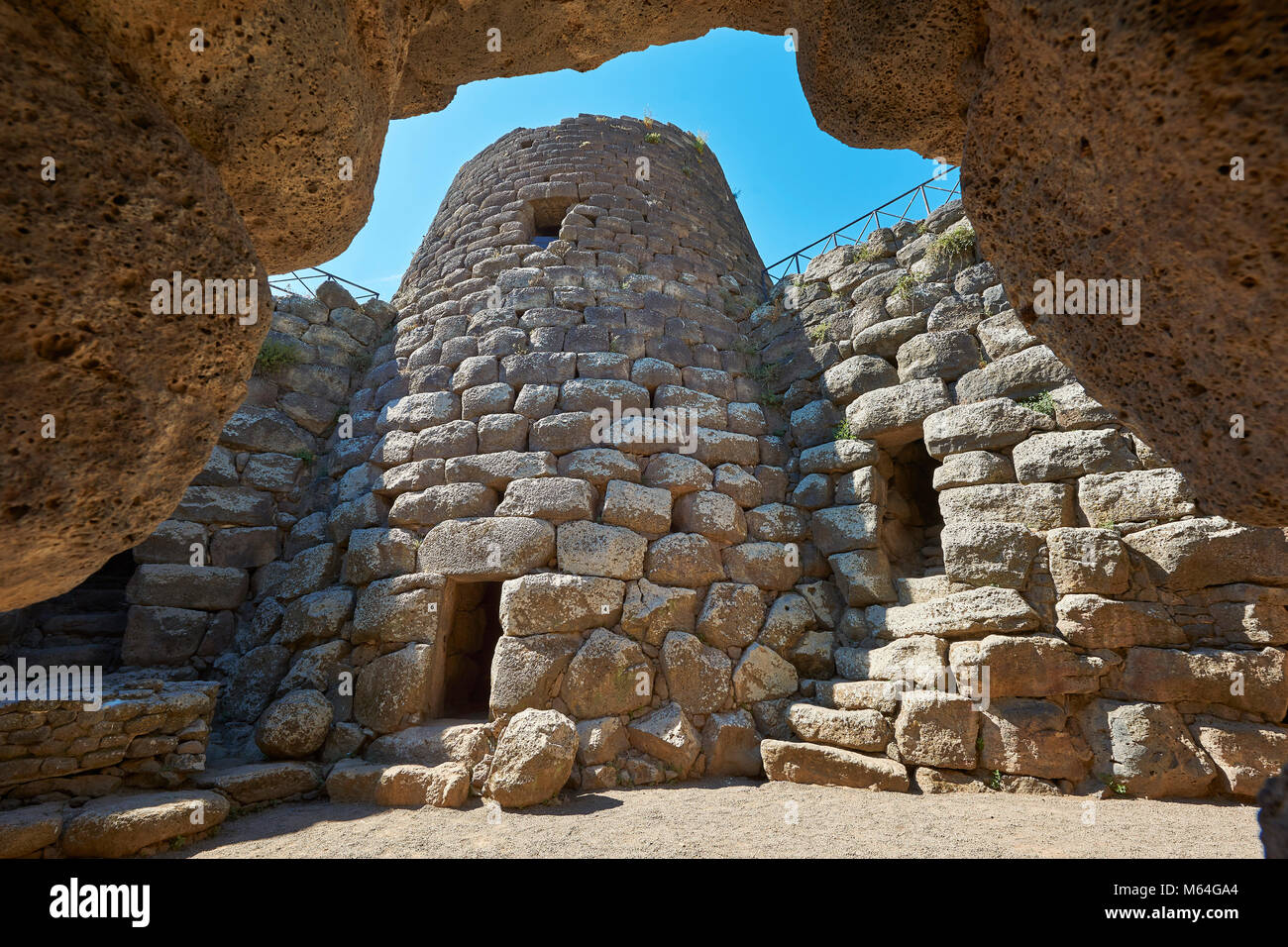 Picture and image of the central courtyard and prehistoric magalith ...