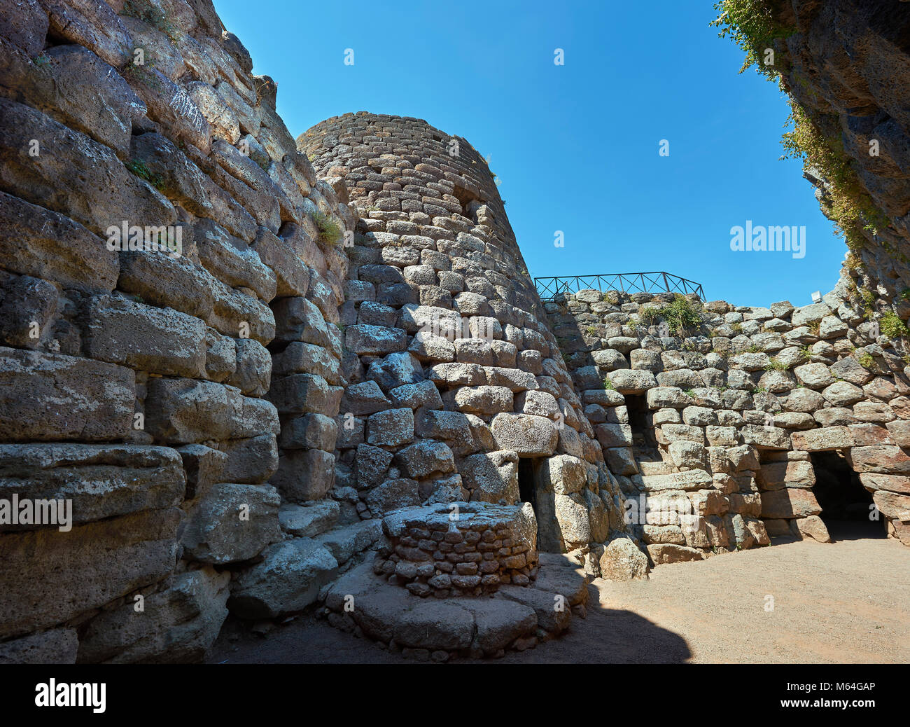 Picture and image of the central courtyard and prehistoric magalith ...
