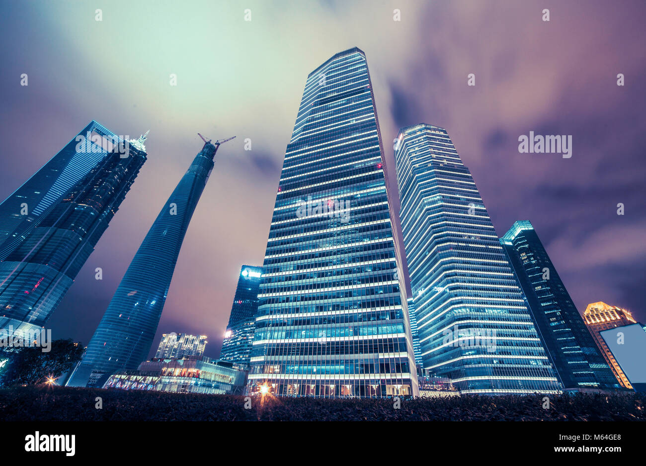 The night view of Shanghai Stock Photo - Alamy