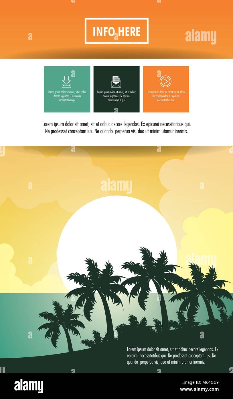 Beach and travel brochure infographic Stock Vector Image & Art - Alamy