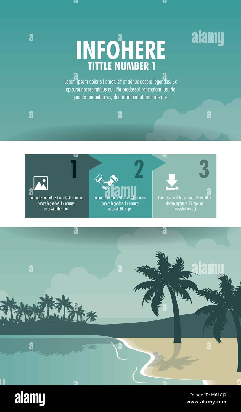 Beach and travel brochure infographic Stock Vector Image & Art - Alamy