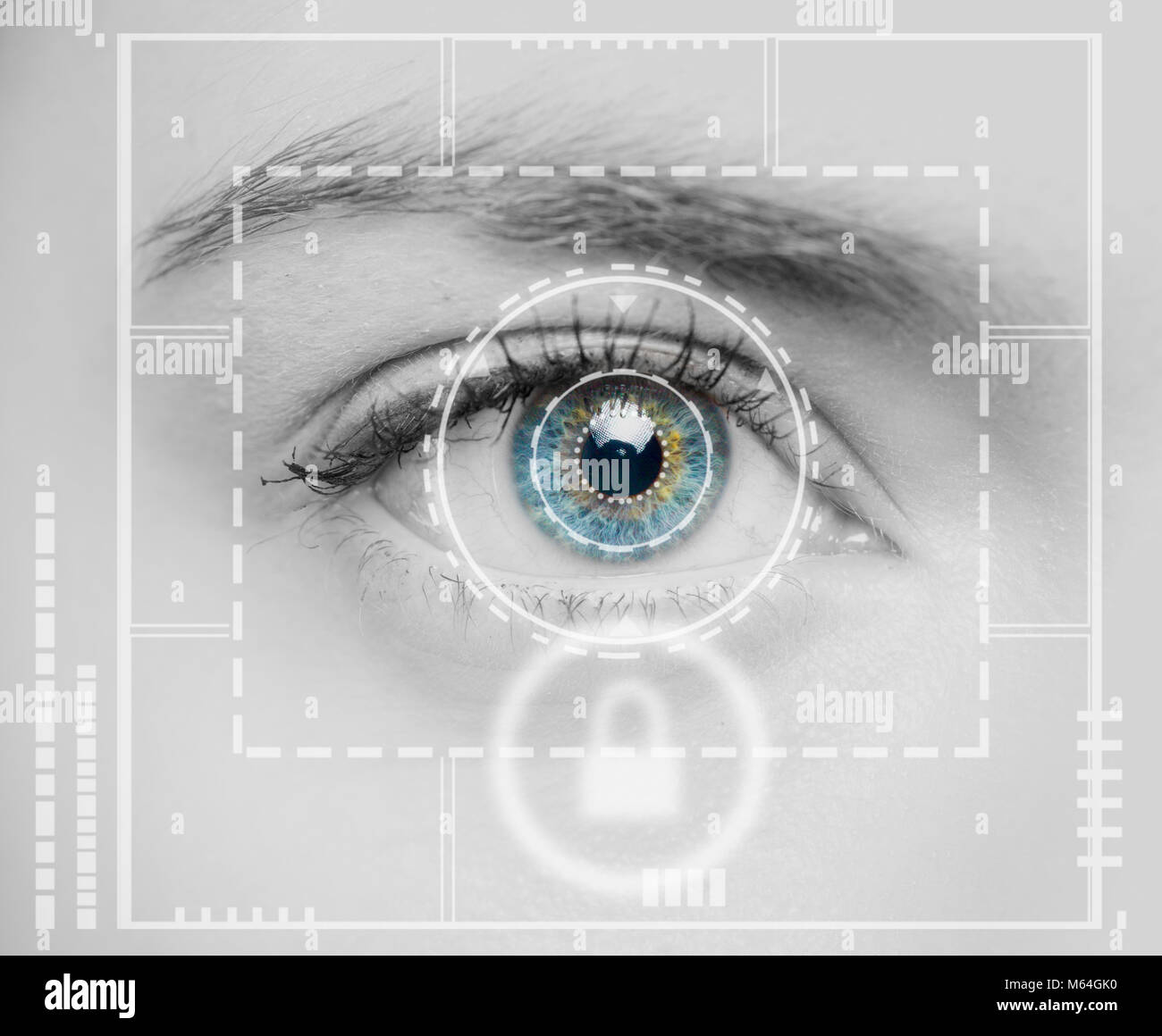 high tech biometric scan Stock Photo - Alamy