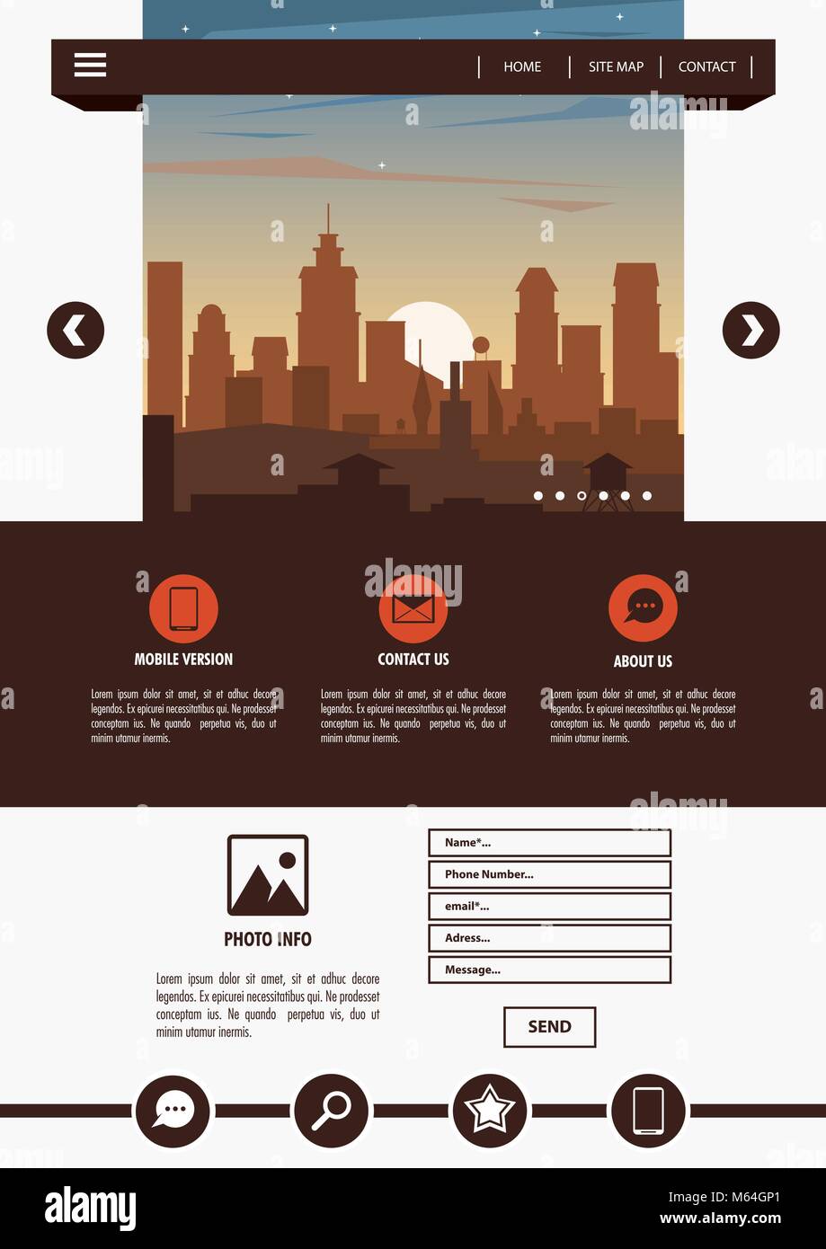 Urban website template Stock Vector Image & Art - Alamy