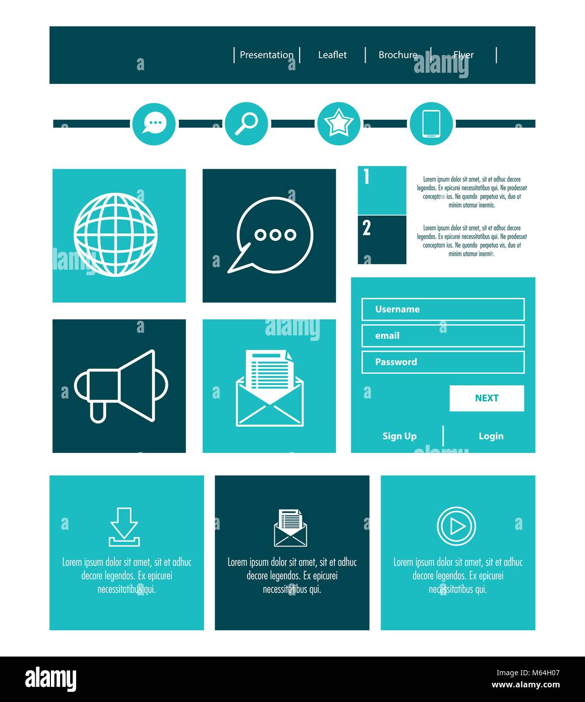 Website template contact box Stock Vector Image & Art - Alamy