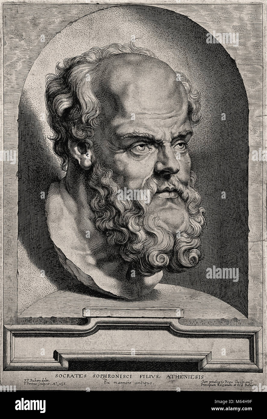 Paulus Pontius - 1638 after Sir P. P. Rubens - Socrates 1638 Stock ...